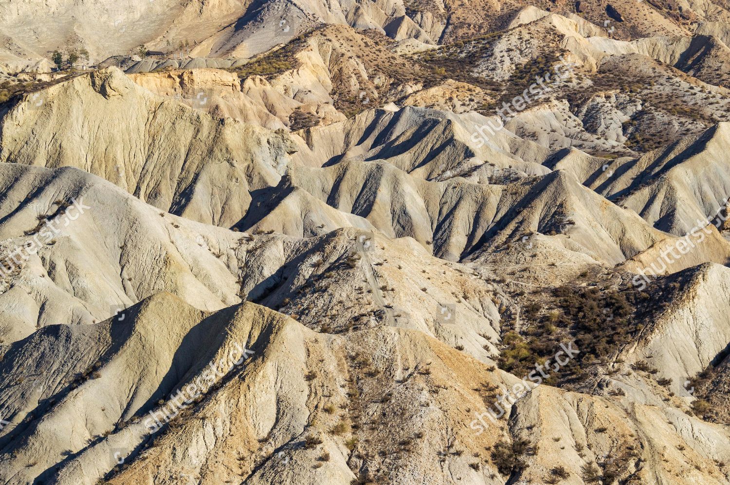 Bare Ridges Eroded Sandstone Badlands Tabernas Editorial Stock Photo ...