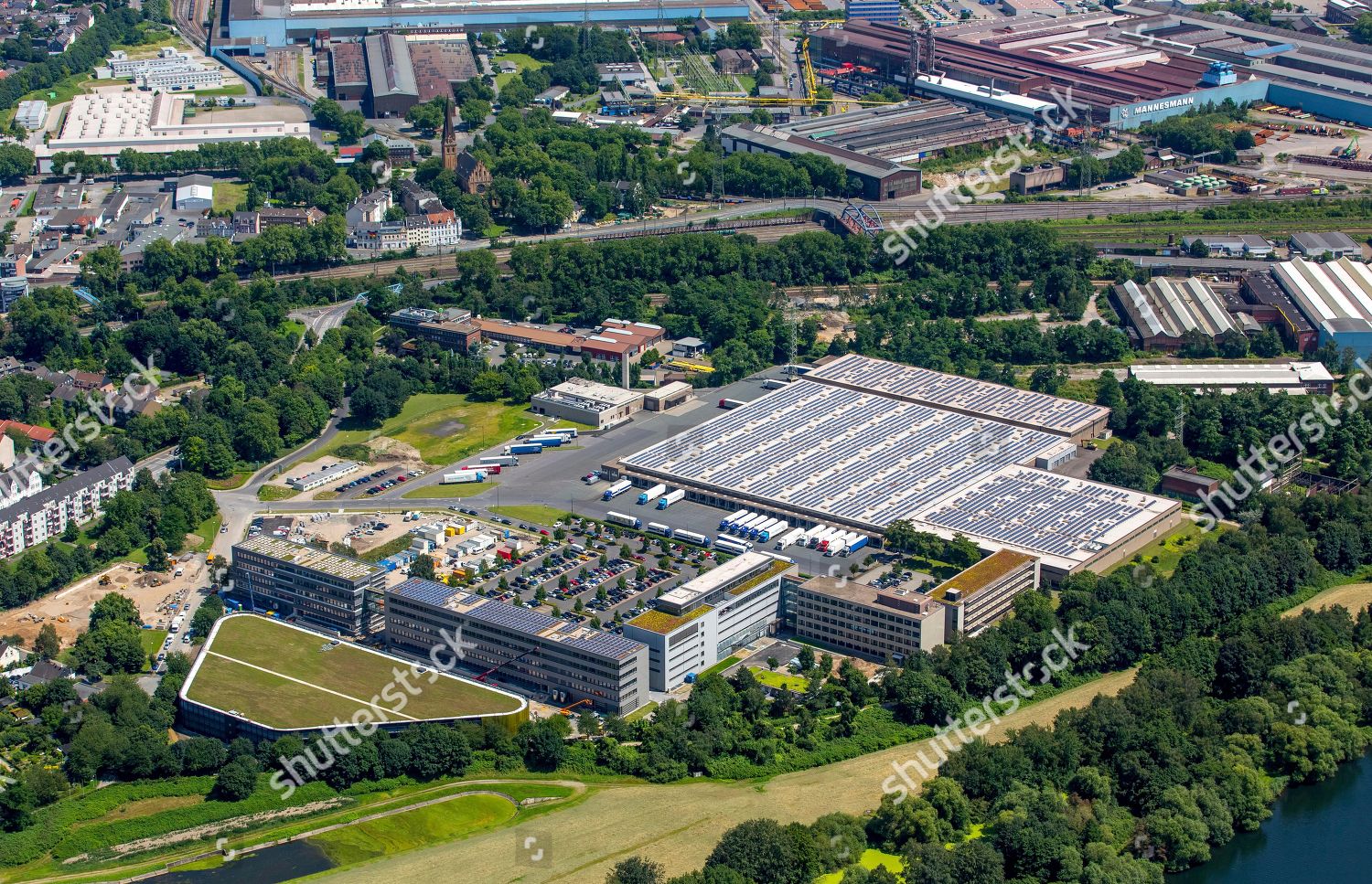 Aerial Photograph Discounter Aldi Sued Headquarters Editorial Stock ...