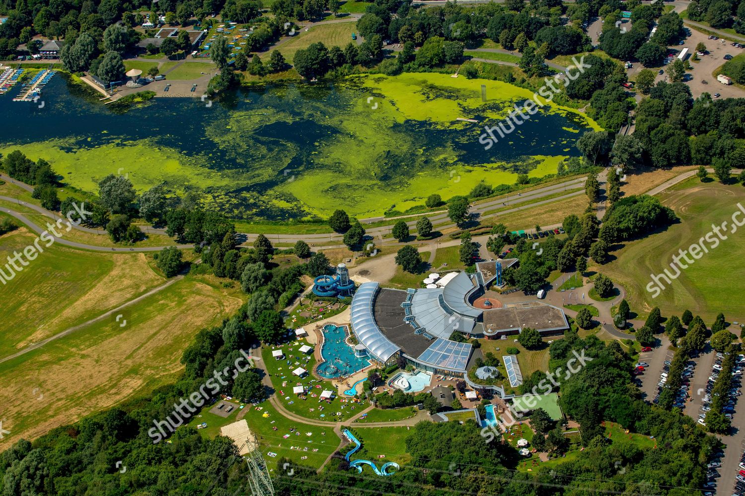 Aerial View Freizeitbad Heveney Pool Kemnade Editorial Stock Photo ...