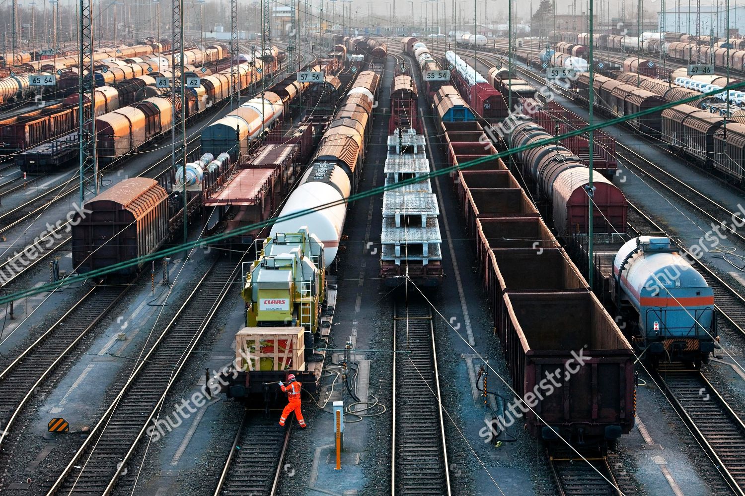 Employees Freight Train Depot Hagen Ruhr Editorial Stock Photo - Stock ...