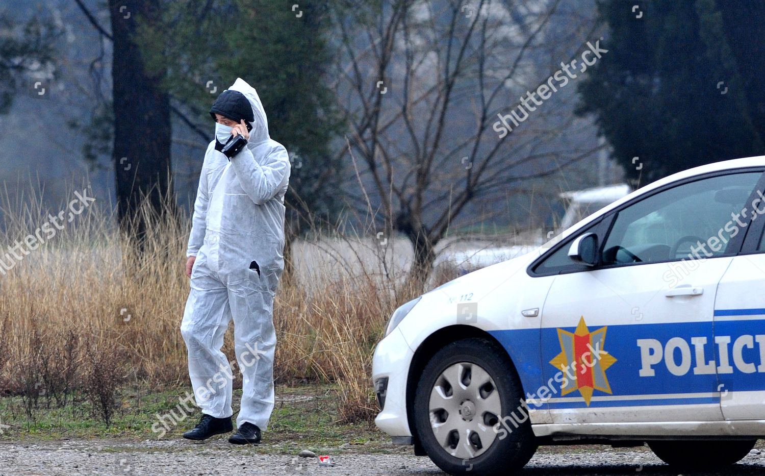 Montenegro Police Forensics Experts Inspect Site Editorial Stock Photo ...