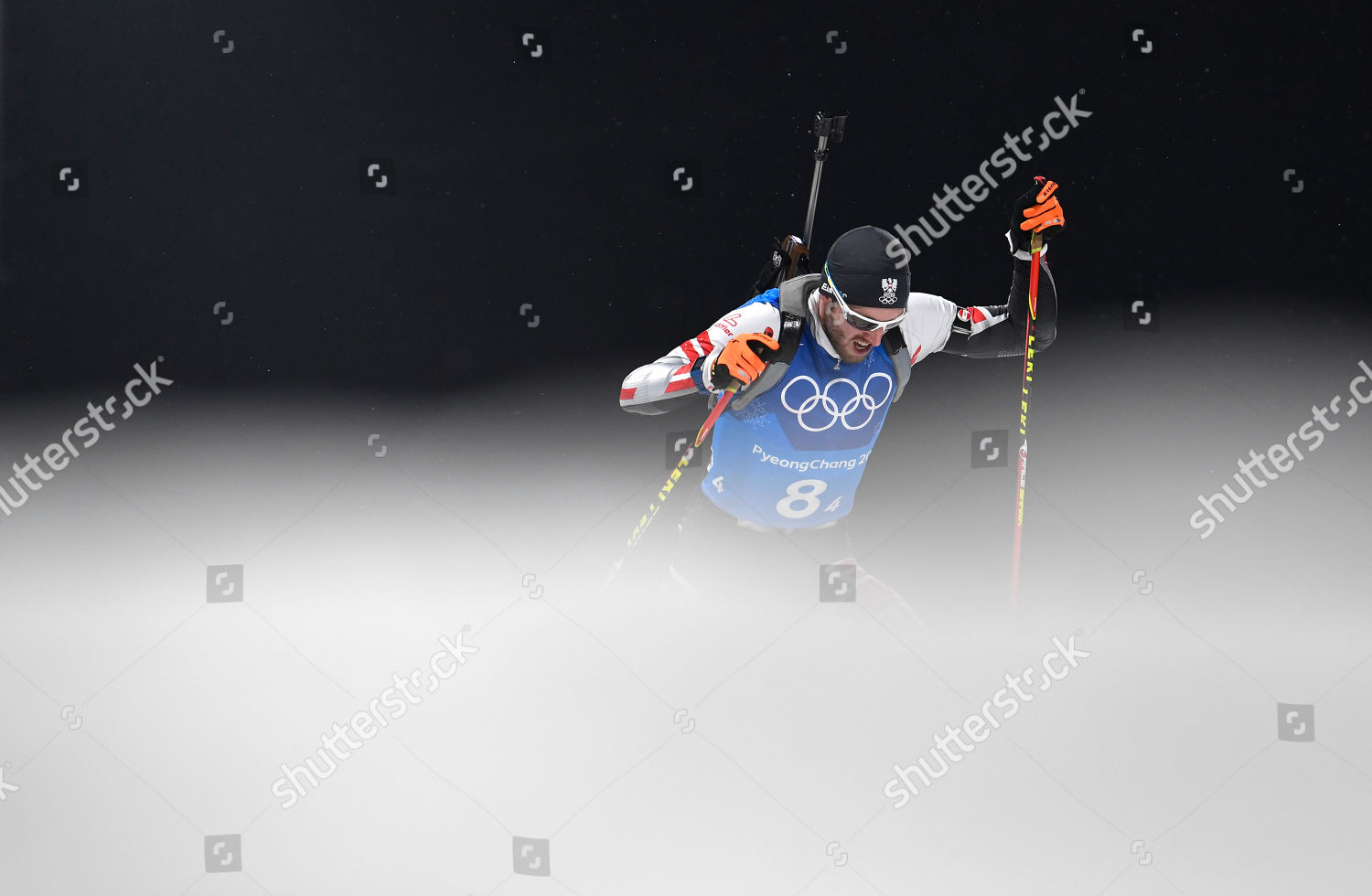 Dominik Landertinger Austria Competes Mens Biathlon Editorial Stock ...