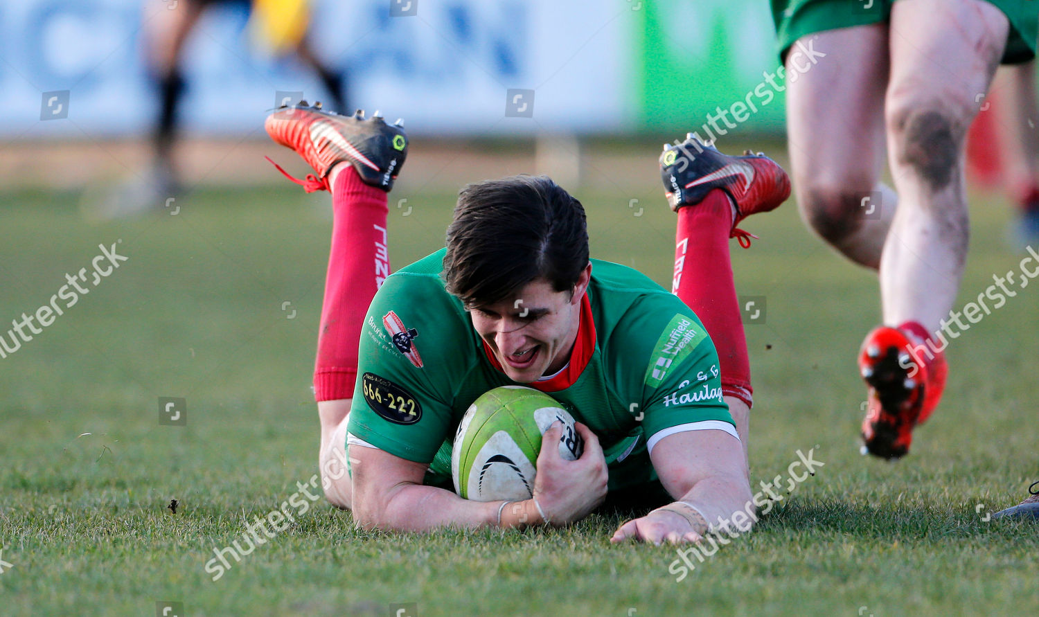 Tom Hendrickson Plymouth Albion Scores Try Editorial Stock Photo ...