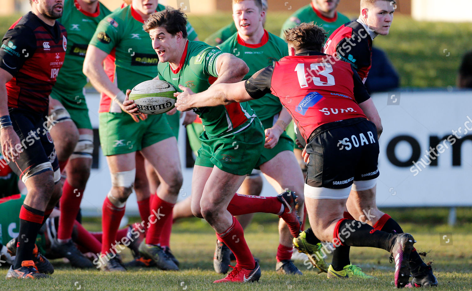 Tom Hendrickson Plymouth Albion Slips Past Editorial Stock Photo ...