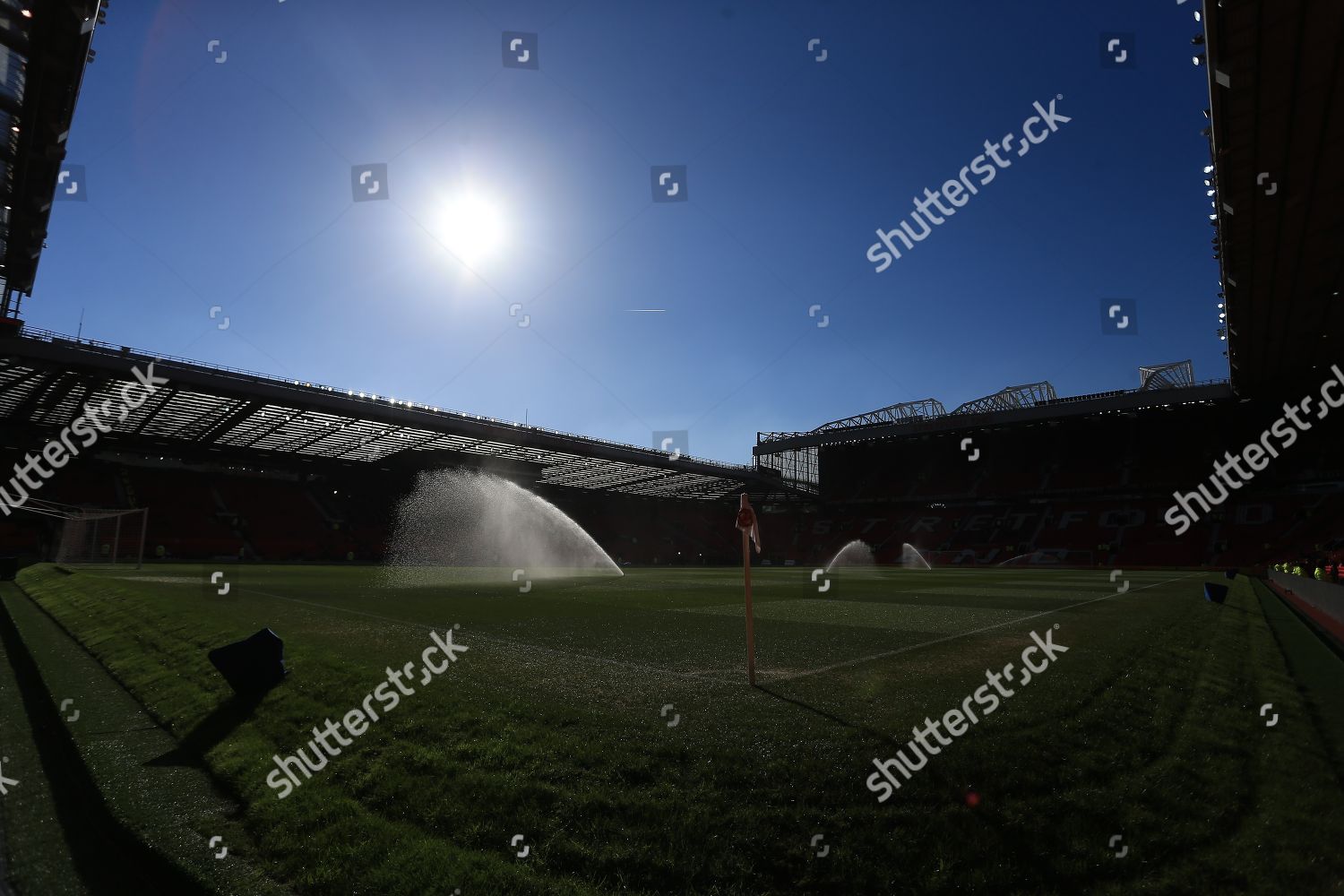 General View Stadium Sprinklers Watering Pitch Editorial Stock Photo ...