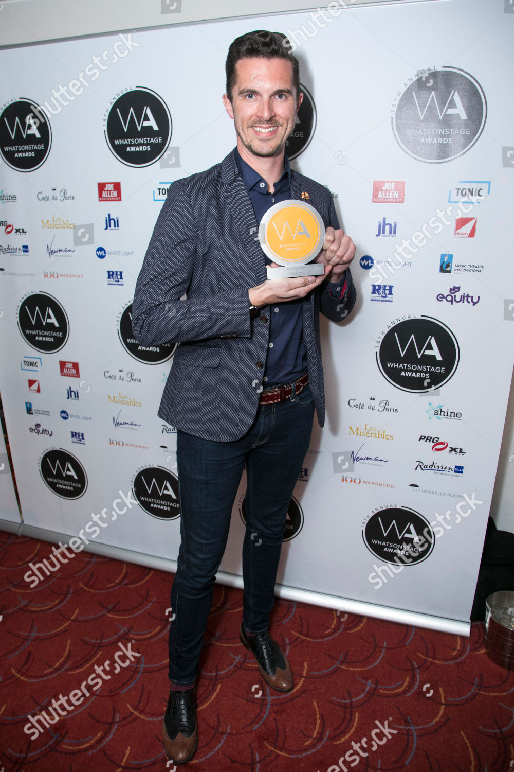 Simon Adkins Accepts Award Best Choreography Editorial Stock Photo ...