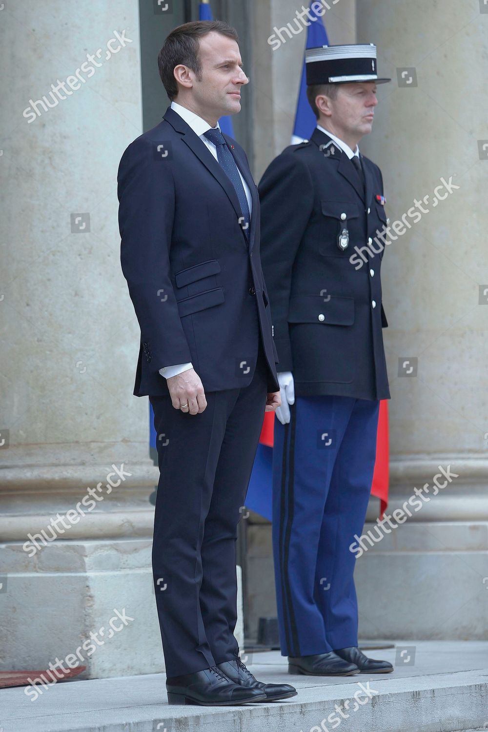French President Emmanuel Macron Elysee Palace Editorial Stock Photo ...