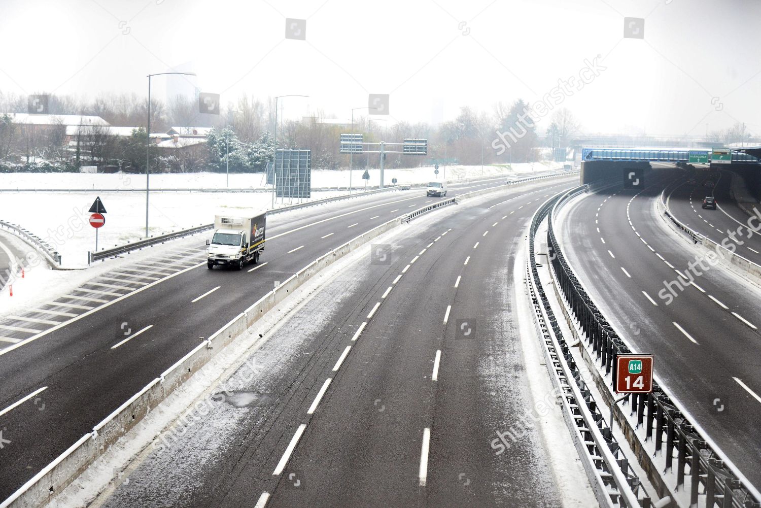 Sections A14 Highway Closed Due Ice Editorial Stock Photo - Stock Image ...