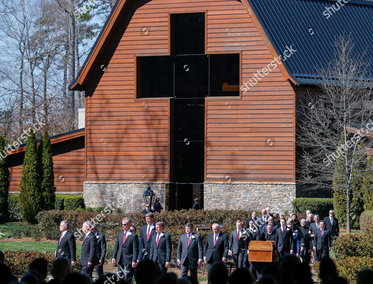 Pallbearers Bring Casket Funeral Service Late Editorial Stock Photo ...
