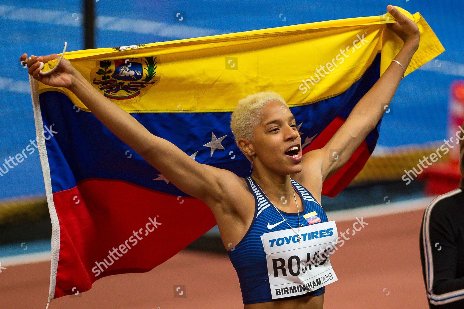 Yulimar Rojas Venezuela Celebrates Her Flag Editorial Stock Photo ...