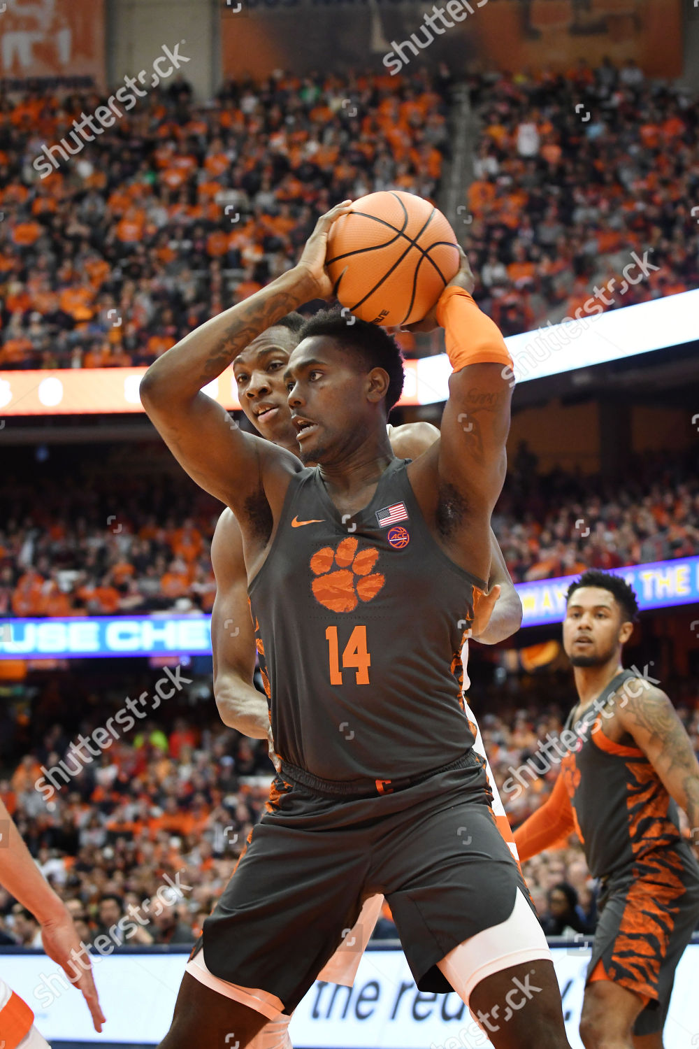 Clemson Tigers Forward Elijah Thomas 14 Editorial Stock Photo - Stock ...