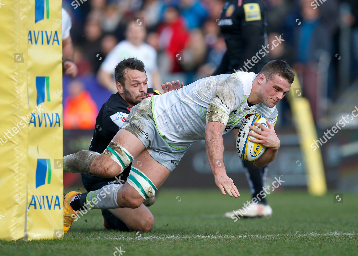 Ben Earl Beats Phil Dollman Exeter Editorial Stock Photo - Stock Image ...