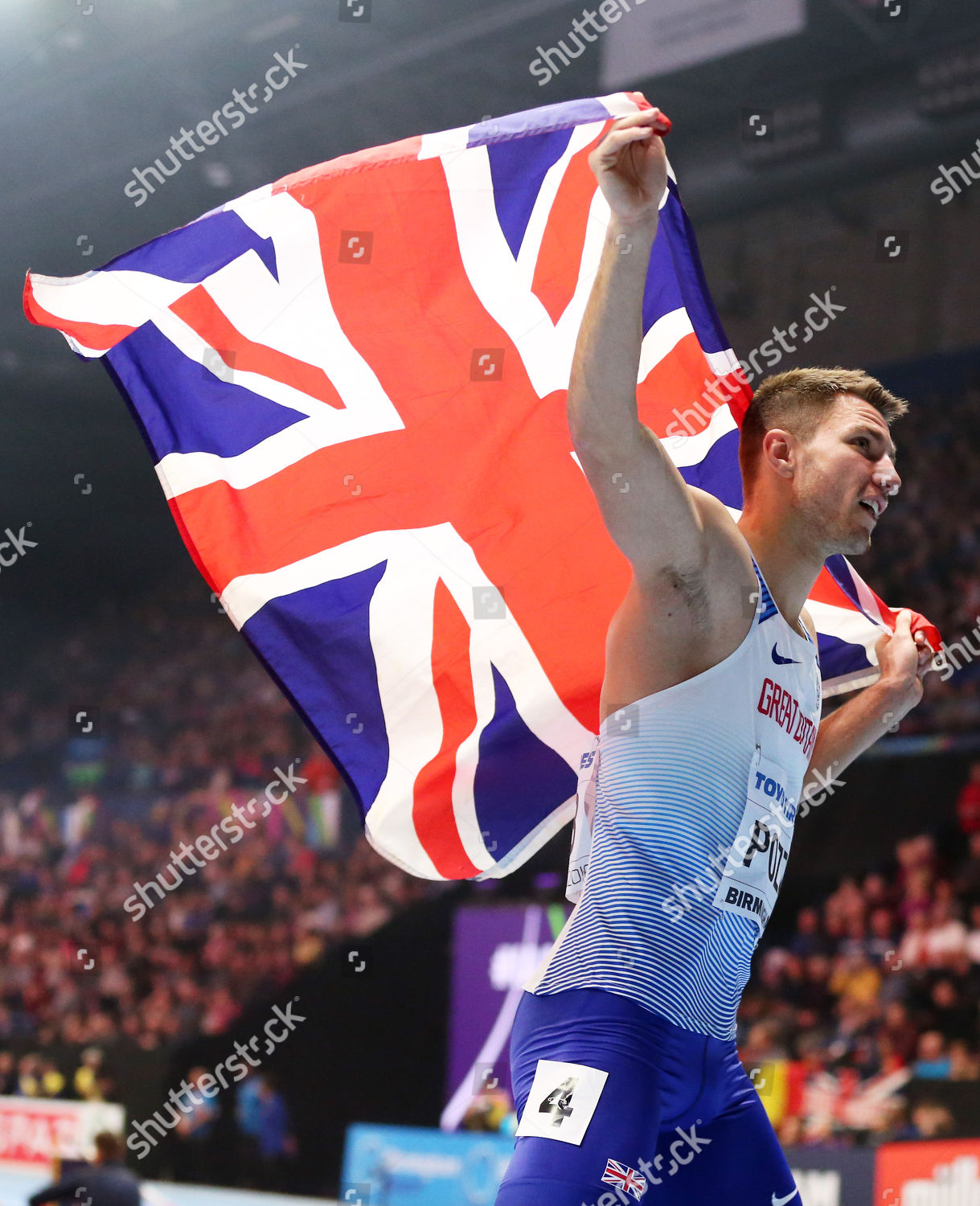 Andrew Pozzi Great Britain Celebrates Winning Editorial Stock Photo ...