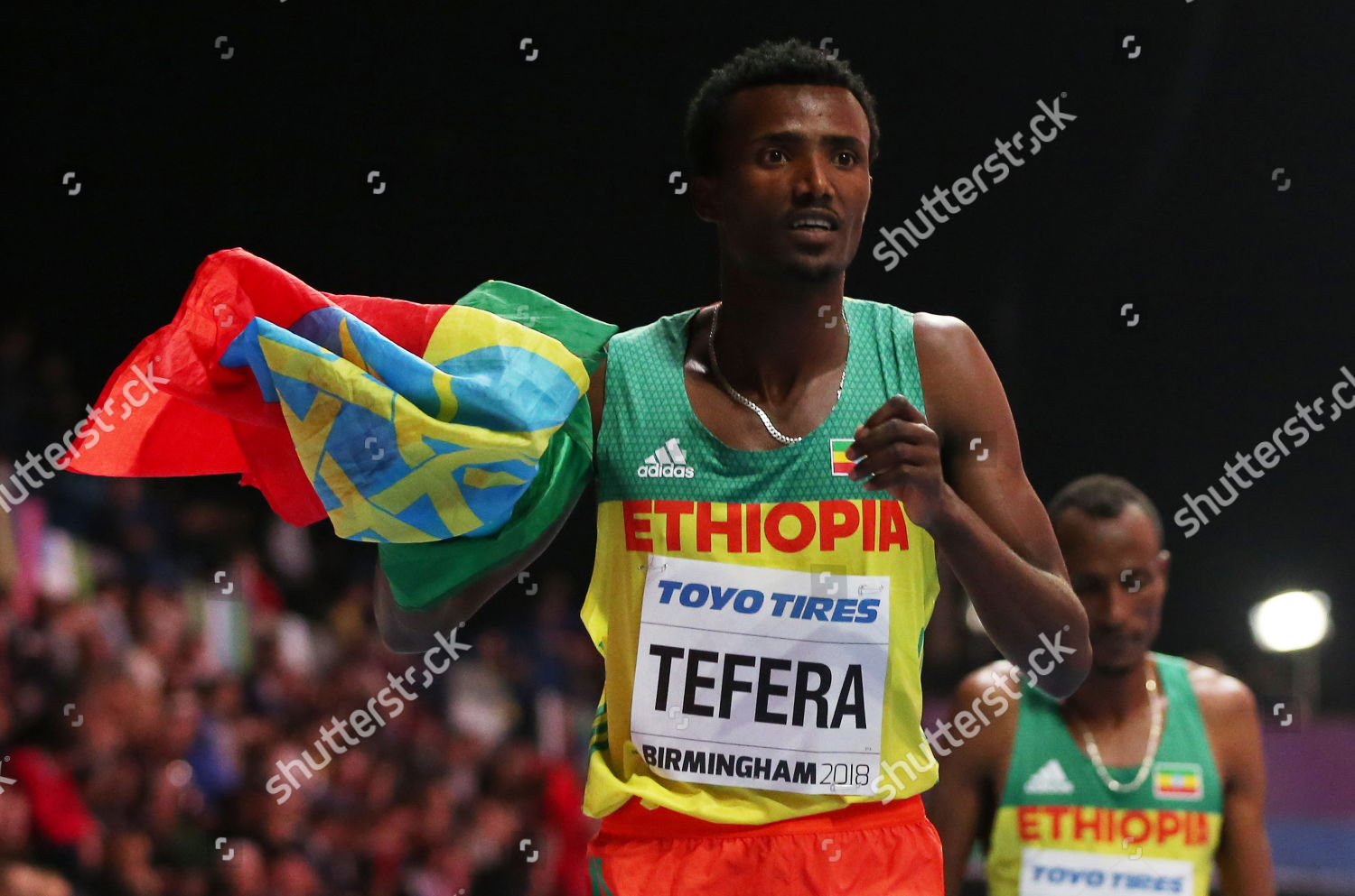 Samuel Tefera Ethiopia Celebrates Winning Gold Editorial Stock Photo ...