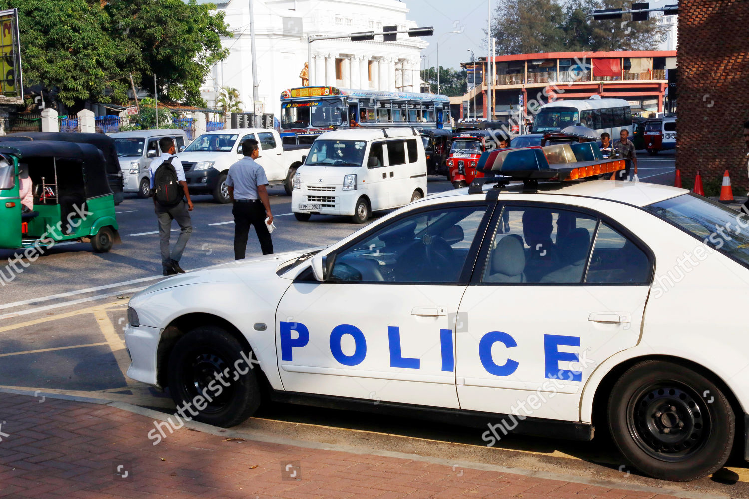 Sri Lankan Police Patrol Vehicle Junction Editorial Stock Photo - Stock ...