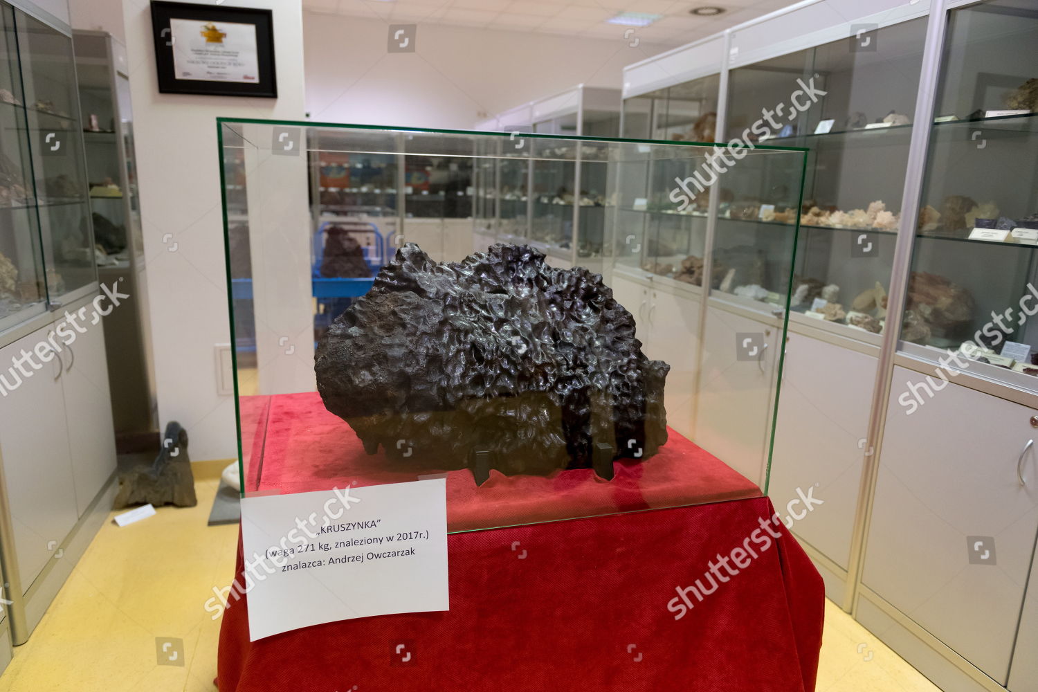 METEORITE ON DISPLAY POZNAN MUSEUM EARTH Editorial Stock Photo - Stock ...