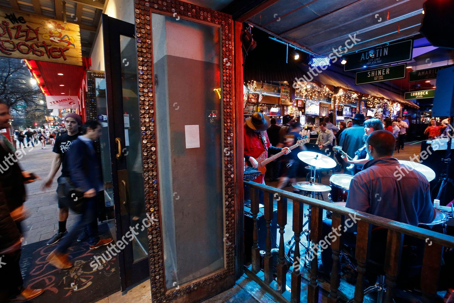 People Walk Into Bar While Band Editorial Stock Photo - Stock Image ...