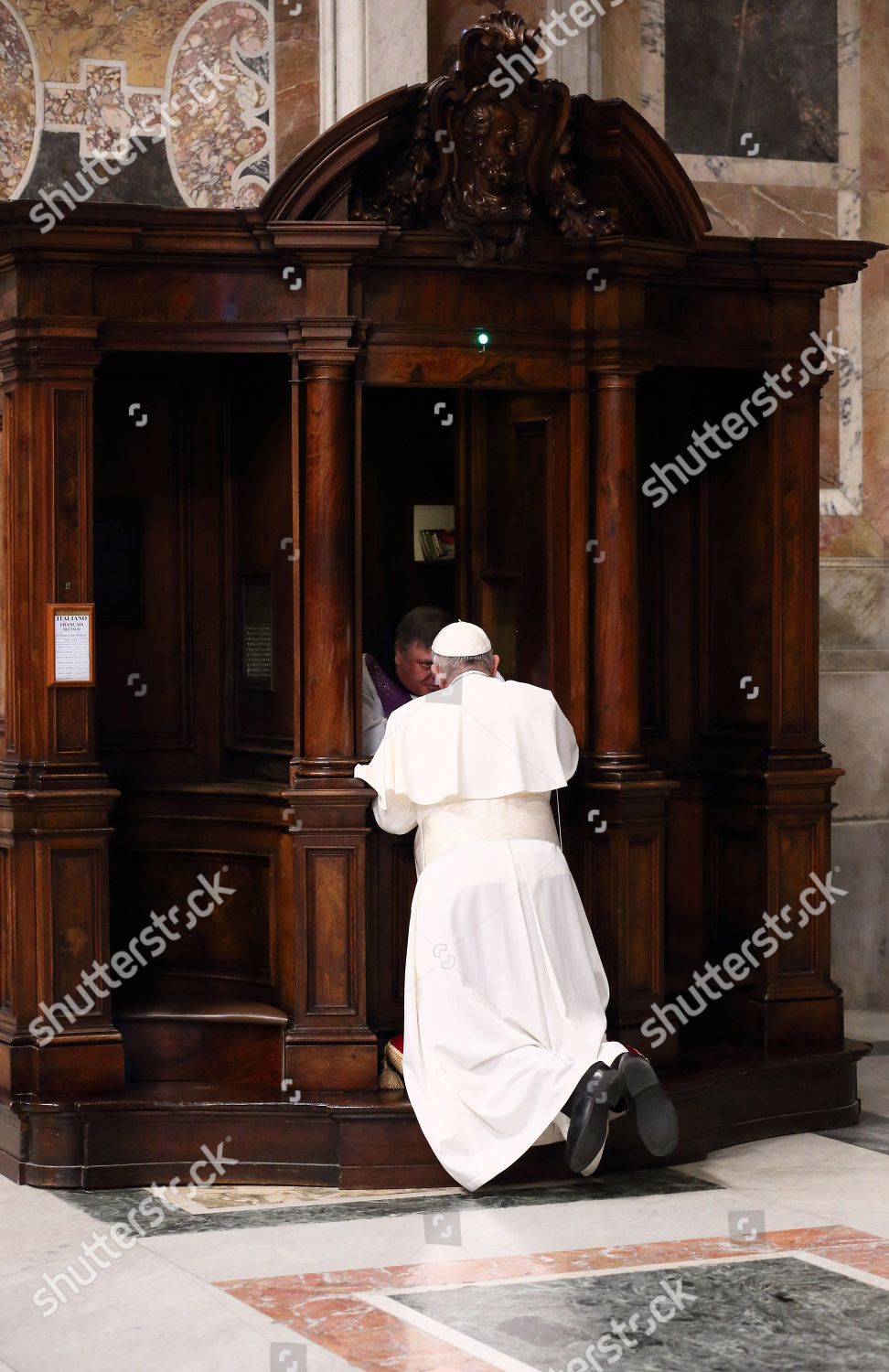 Pope Francis Goes Confession Confessor Father Editorial Stock Photo ...