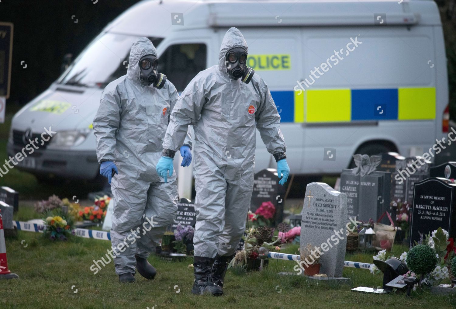 Forensic Officers Hazmat Suits Near Grave Editorial Stock Photo - Stock ...