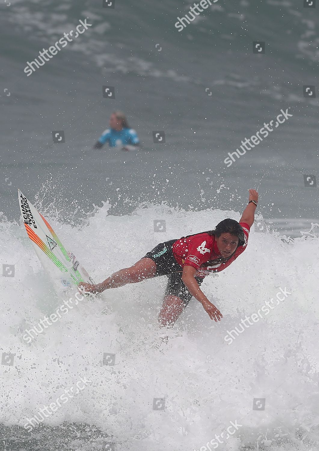 Ecuadorian Surfer Dominic Barona Performs Maneuver Editorial Stock ...