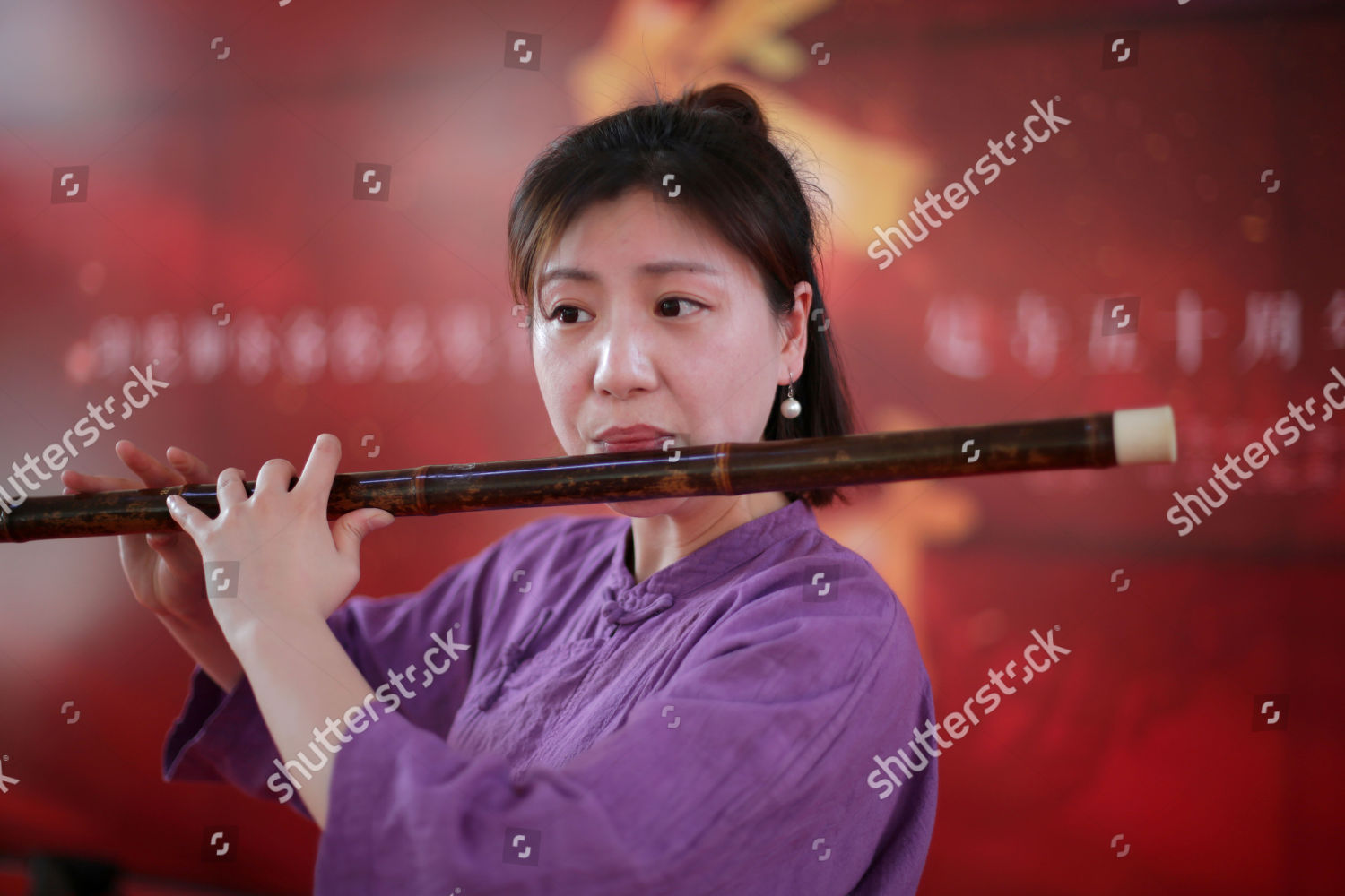 Chinese Flute Player April Sui Perform Editorial Stock Photo - Stock ...
