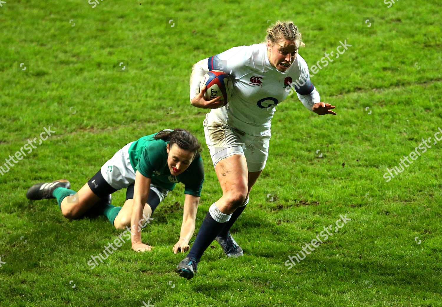 Amber Reed England Runs Ball Editorial Stock Photo - Stock Image ...