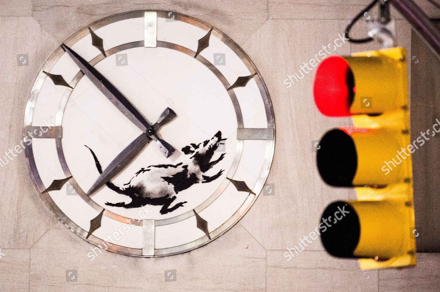 Banksy Painting Rat Running 14th Street Editorial Stock Photo - Stock ...