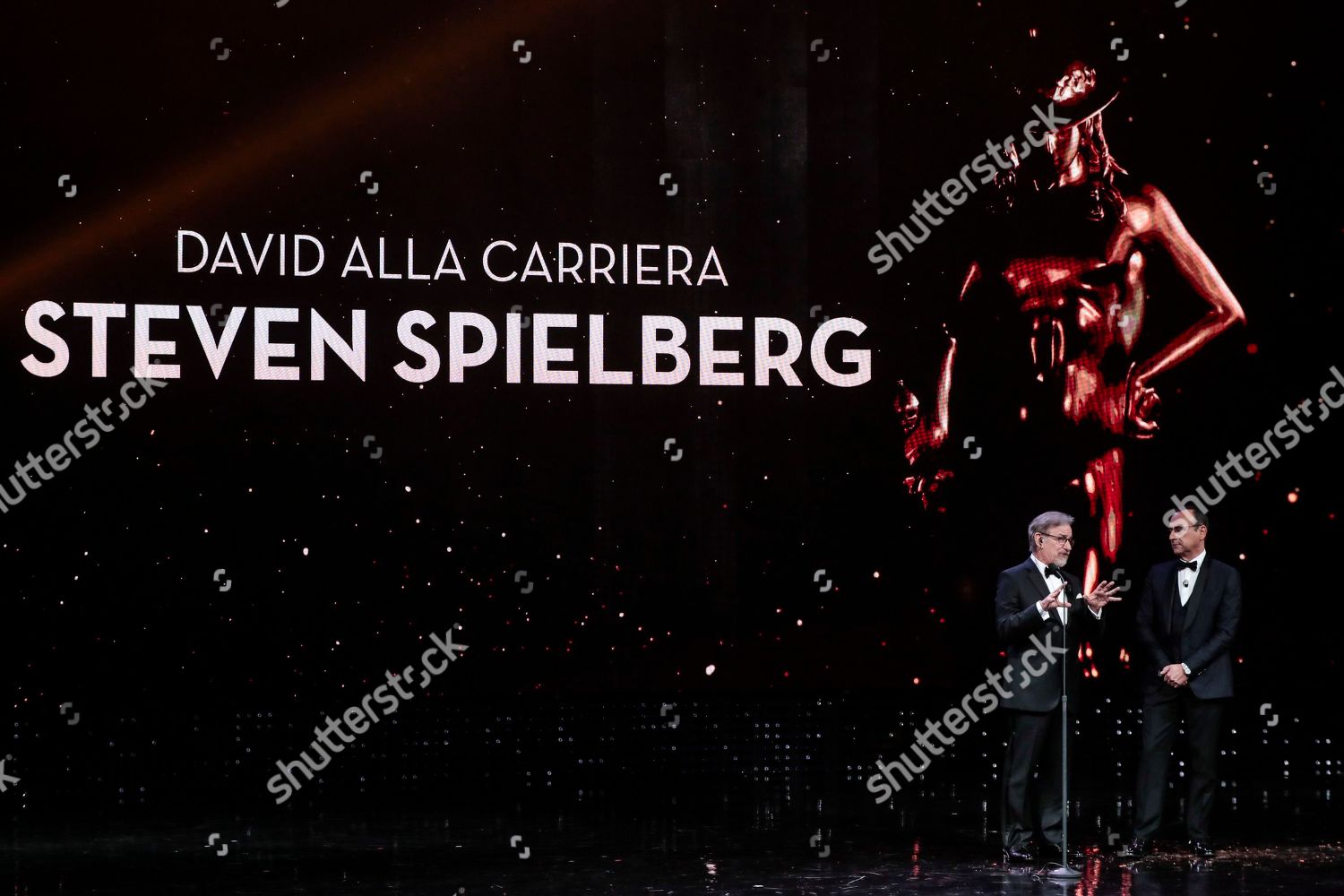 Steven Spielberg Carlo Conti Editorial Stock Photo - Stock Image ...