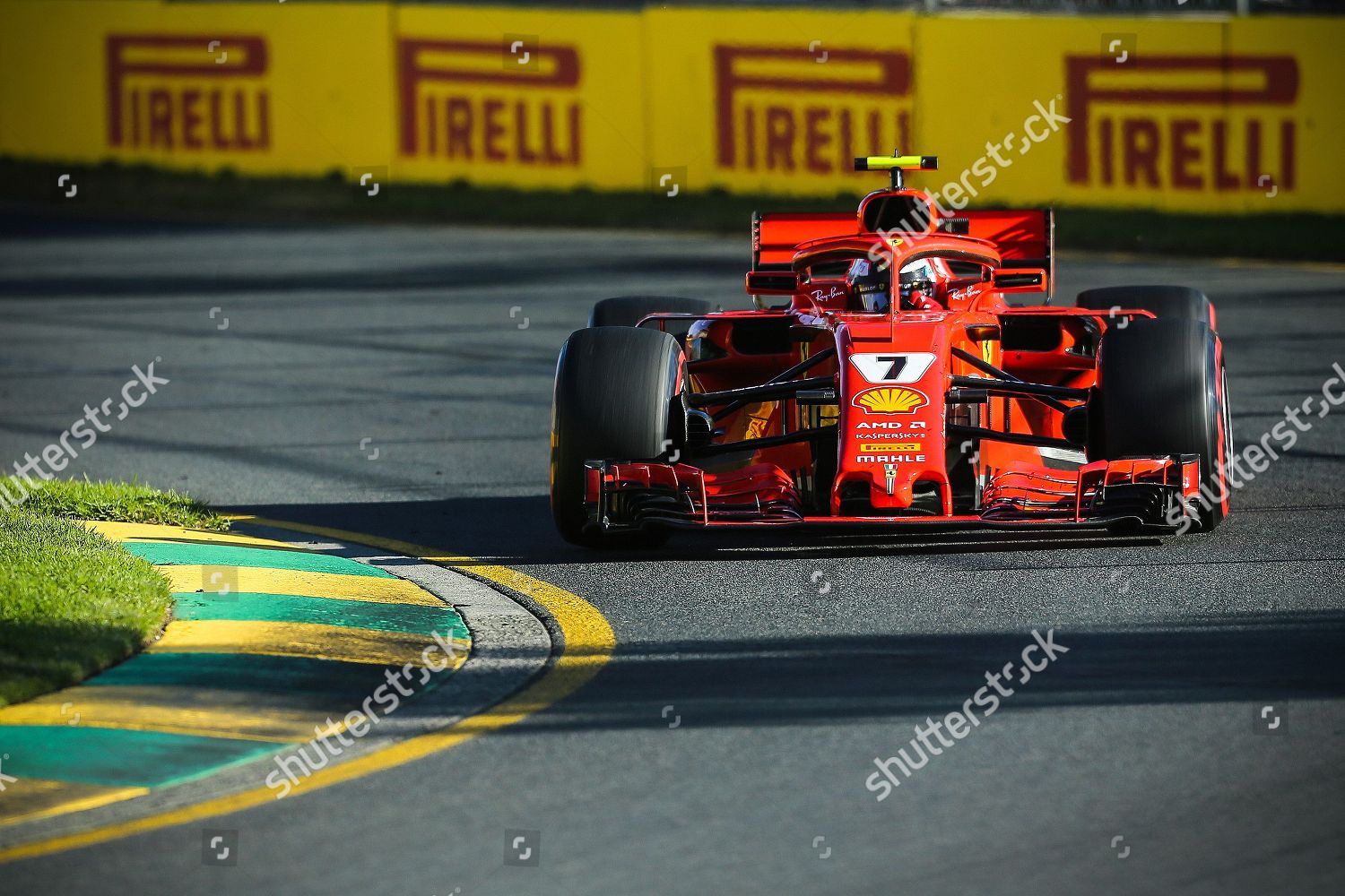 Kimi Raikkonen 7 Ferrari During Formula Editorial Stock Photo - Stock ...