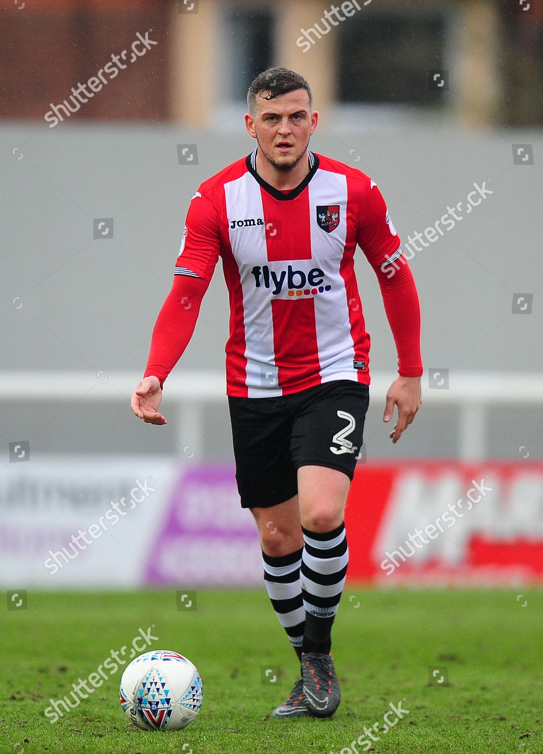 Pierce Sweeney Exeter City On Ball Editorial Stock Photo - Stock Image ...
