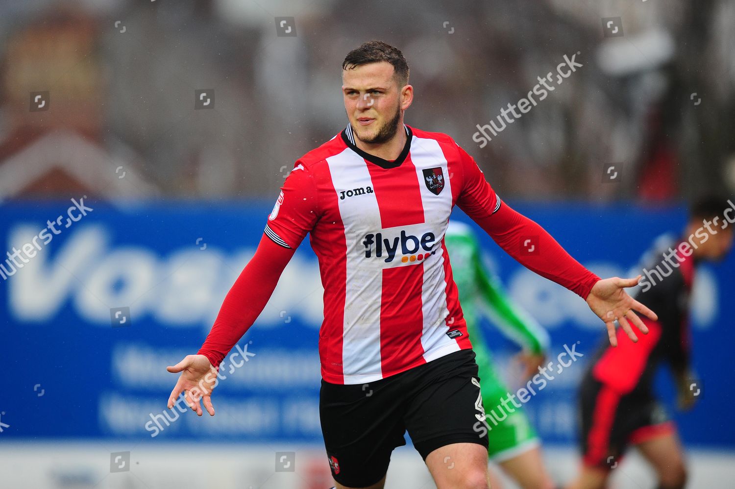 Goal Celebrations Pierce Sweeney Exeter City Editorial Stock Photo ...