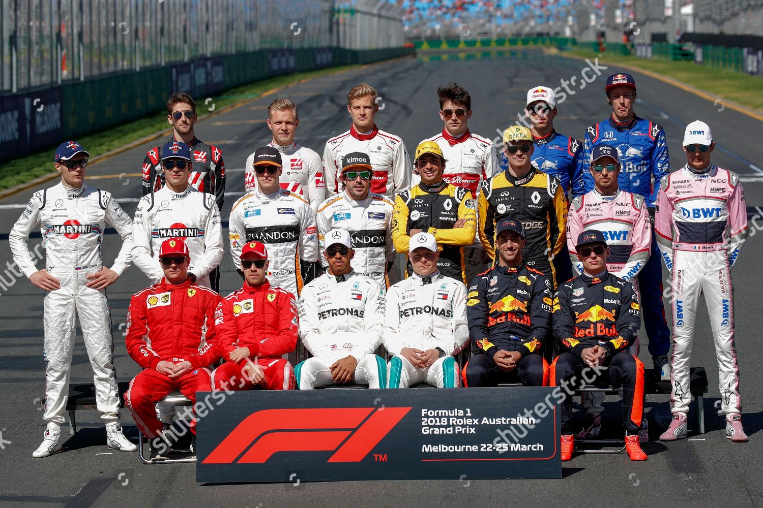 Formula One Drivers Pose Annual Drivers Editorial Stock Photo - Stock ...