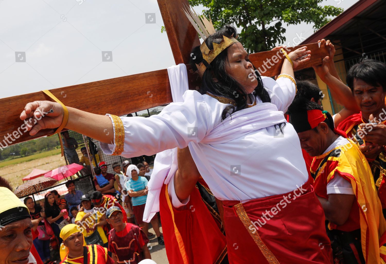 Filipino Female Penitent Precy Valencia Nailed Editorial Stock Photo ...