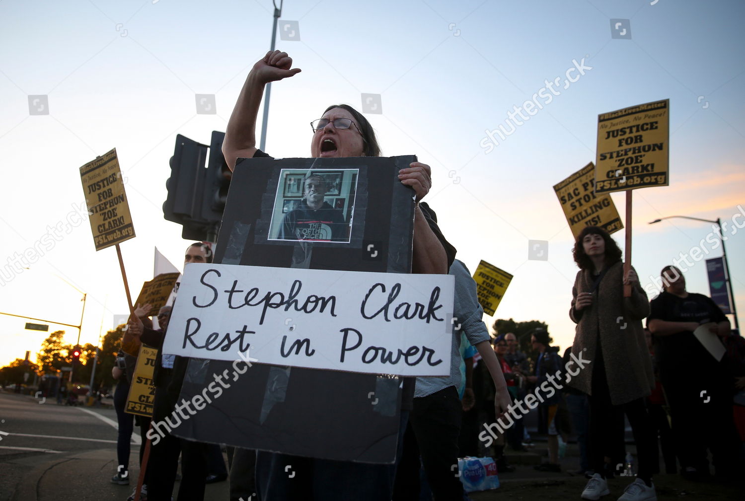 PEOPLE ATTEND RALLY VIGIL STEPHON CLARK Editorial Stock Photo - Stock ...