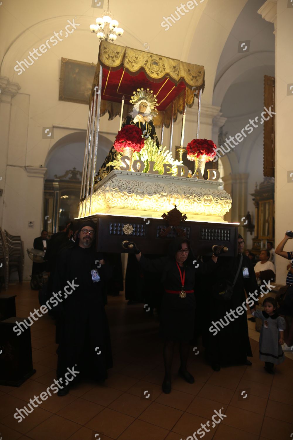 Antigua Cathedrals Float Virgin Mary Begins Editorial Stock Photo ...