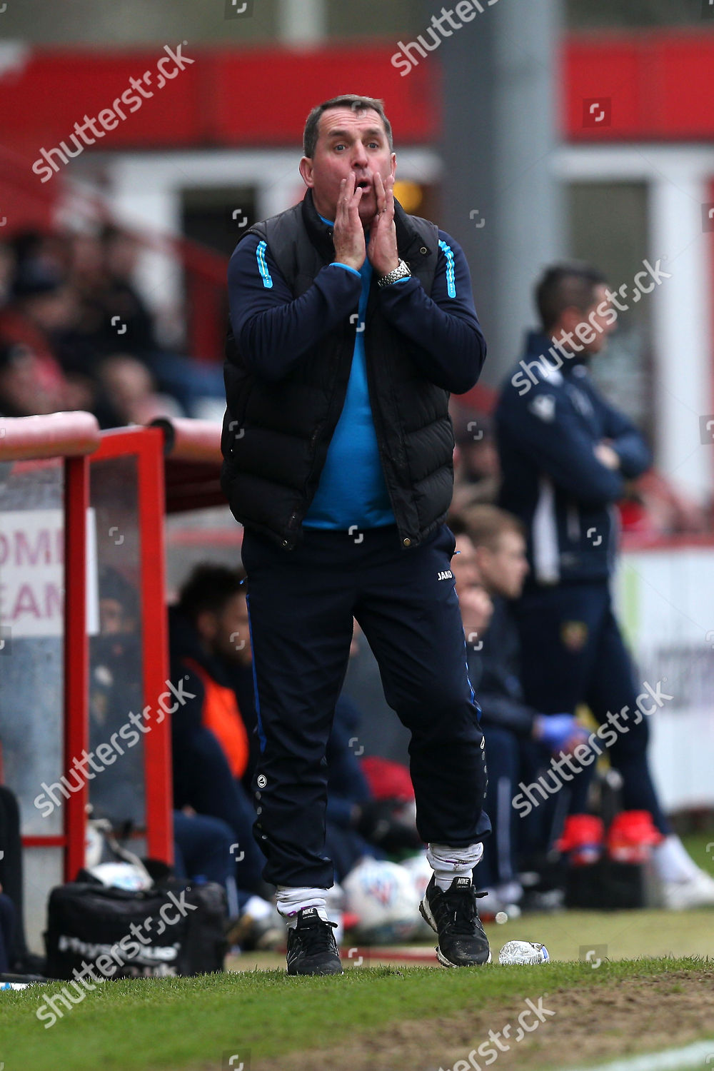 Barnet Manager Martin Allen During Stevenage Editorial Stock Photo ...
