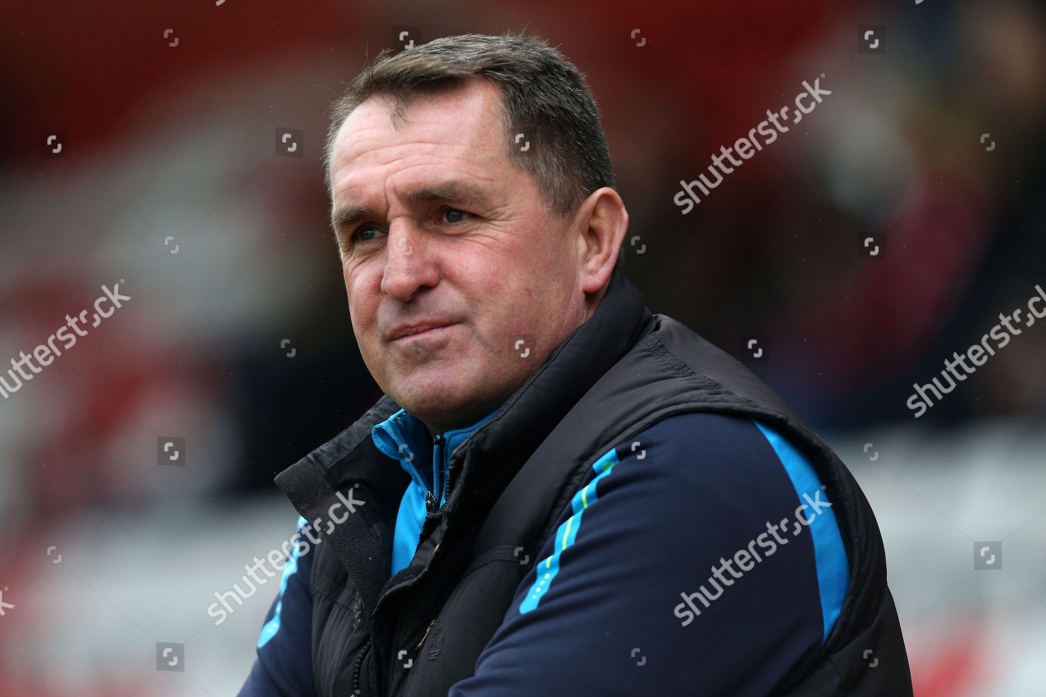 Barnet Manager Martin Allen During Stevenage Editorial Stock Photo ...