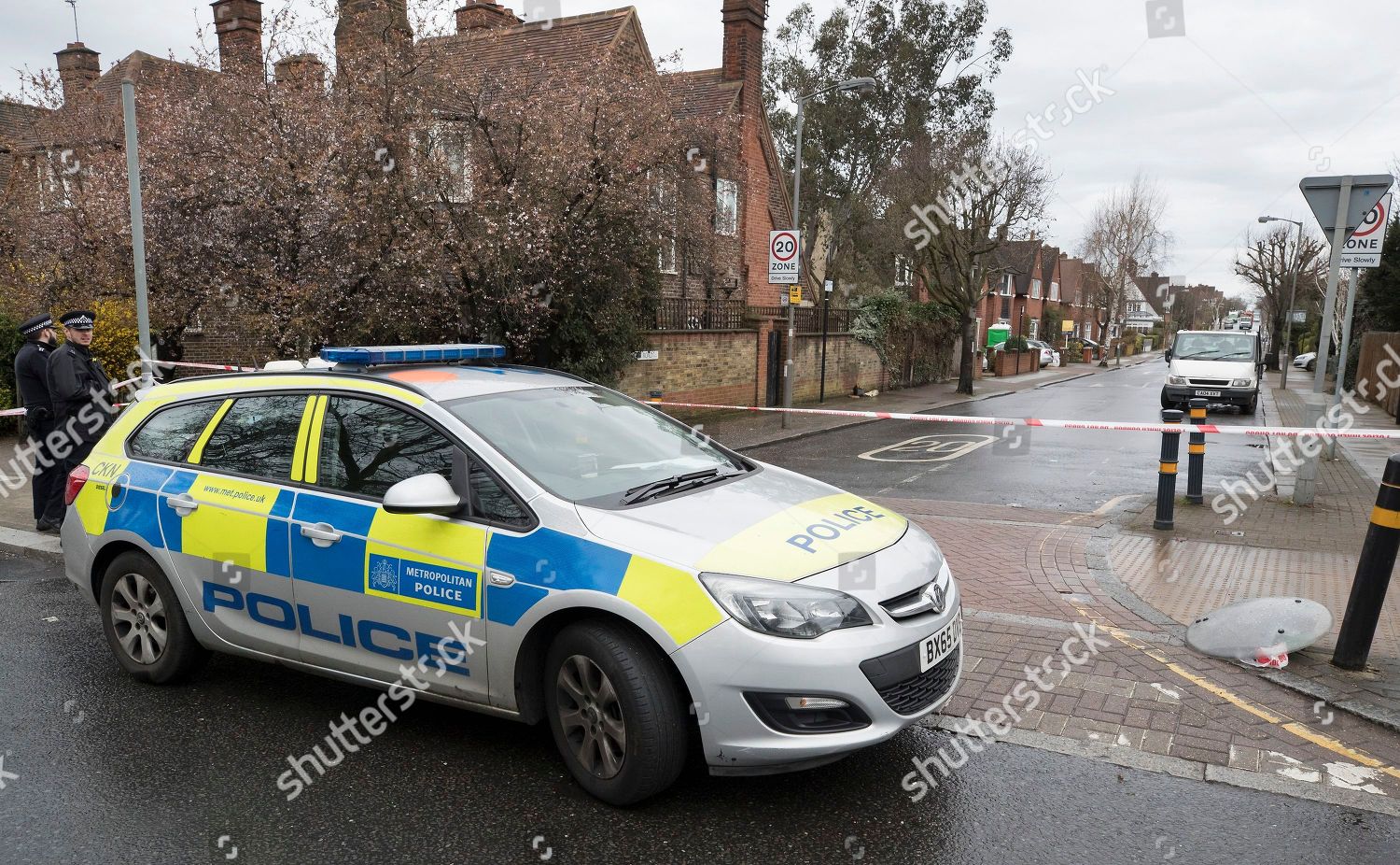 Police Car Remains Entrance Ellerton Road Editorial Stock Photo - Stock ...