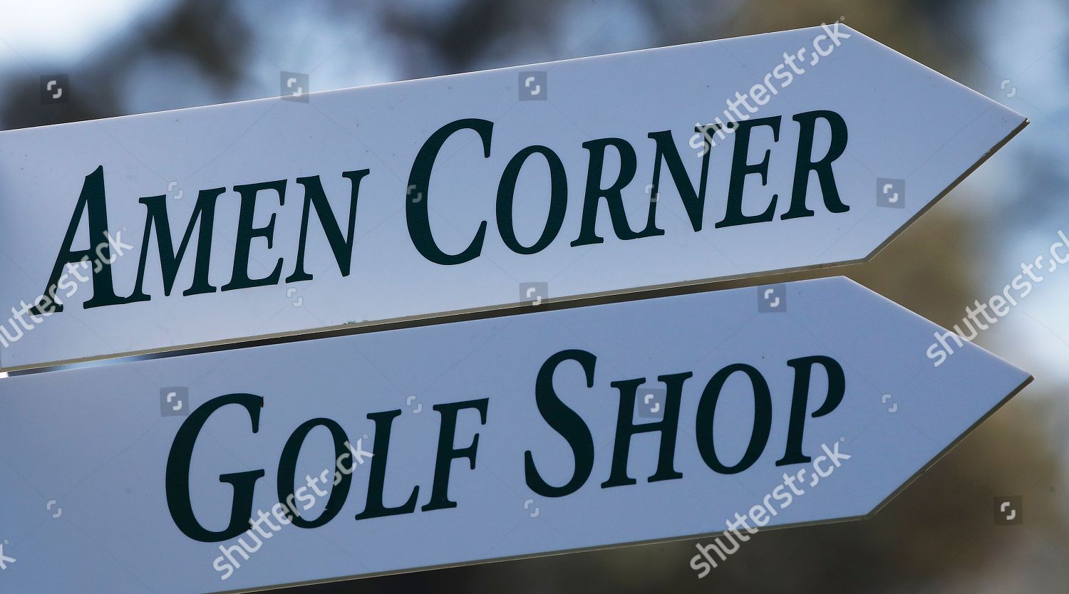 Points Towards Amen Corner During First Editorial Stock Photo - Stock ...