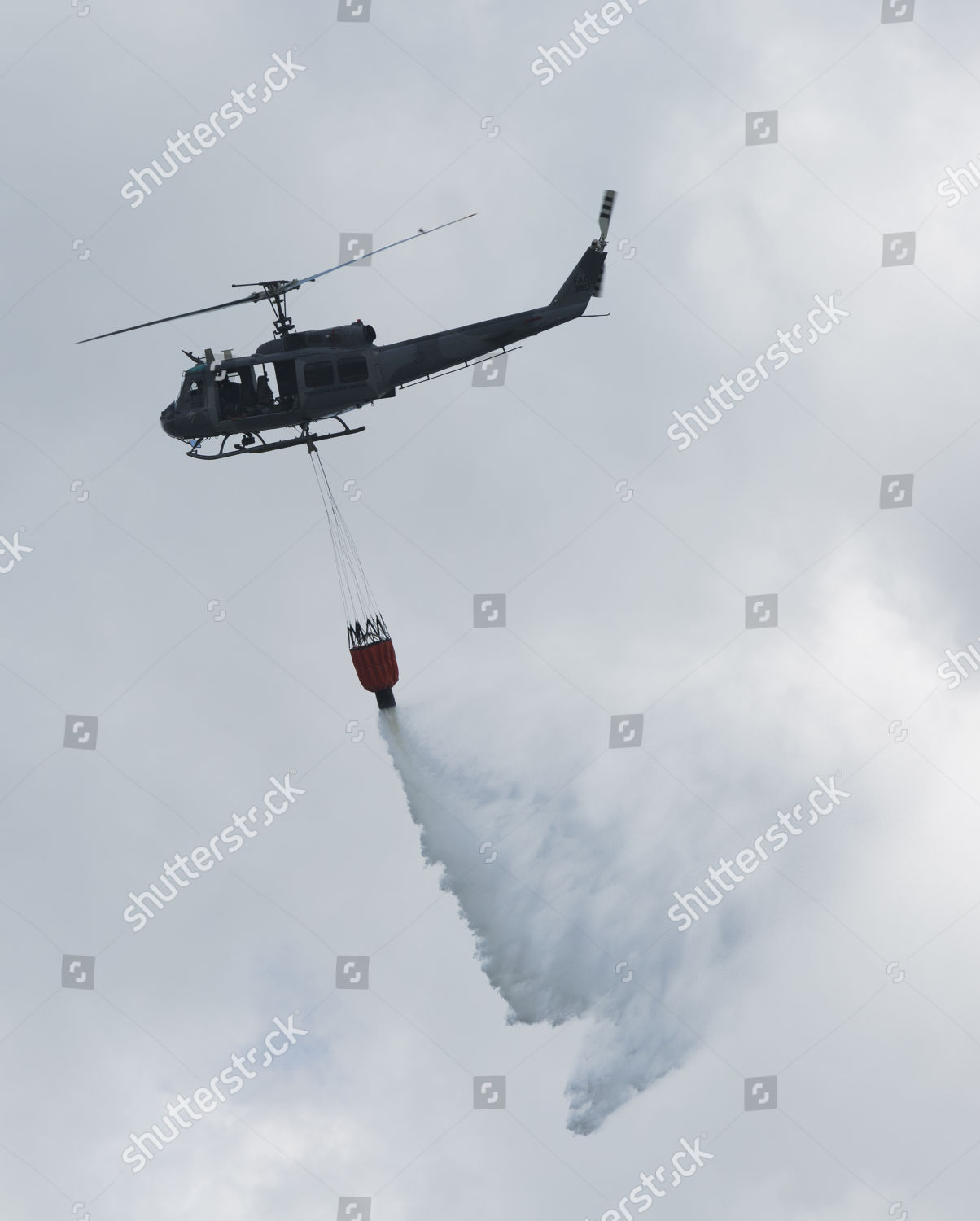 Air Force Helicopters Drop Water On Editorial Stock Photo - Stock Image ...