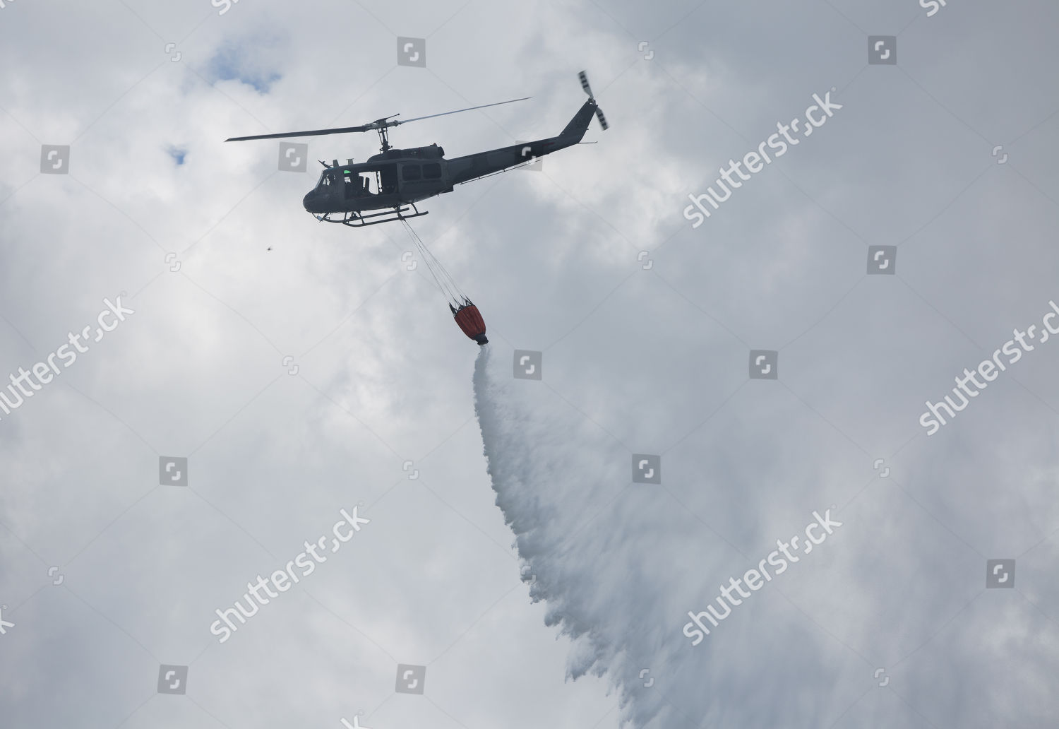 Air Force Helicopters Drop Water On Editorial Stock Photo - Stock Image ...
