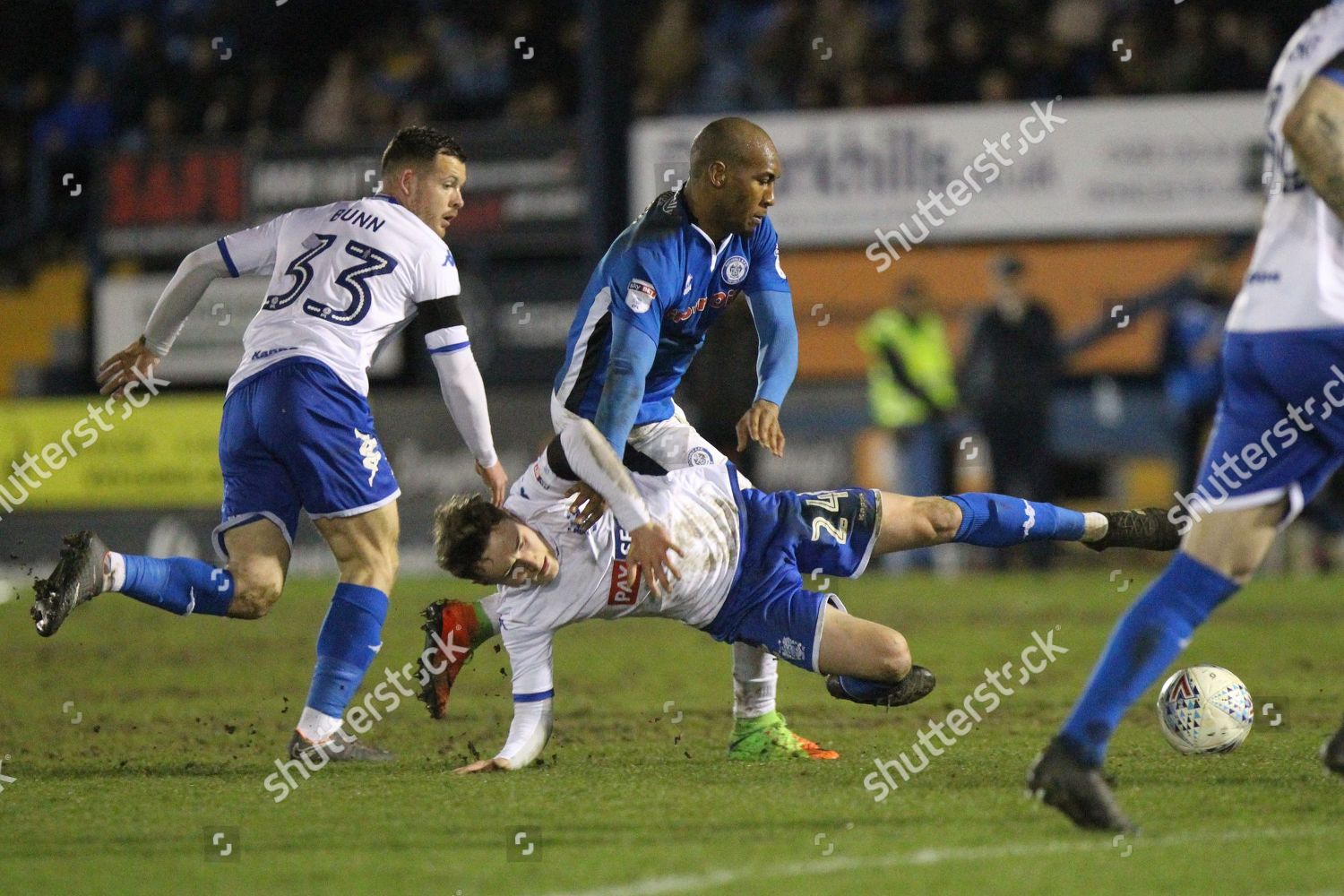Callum Styles Challenges Calvin Andrew During Editorial Stock Photo ...