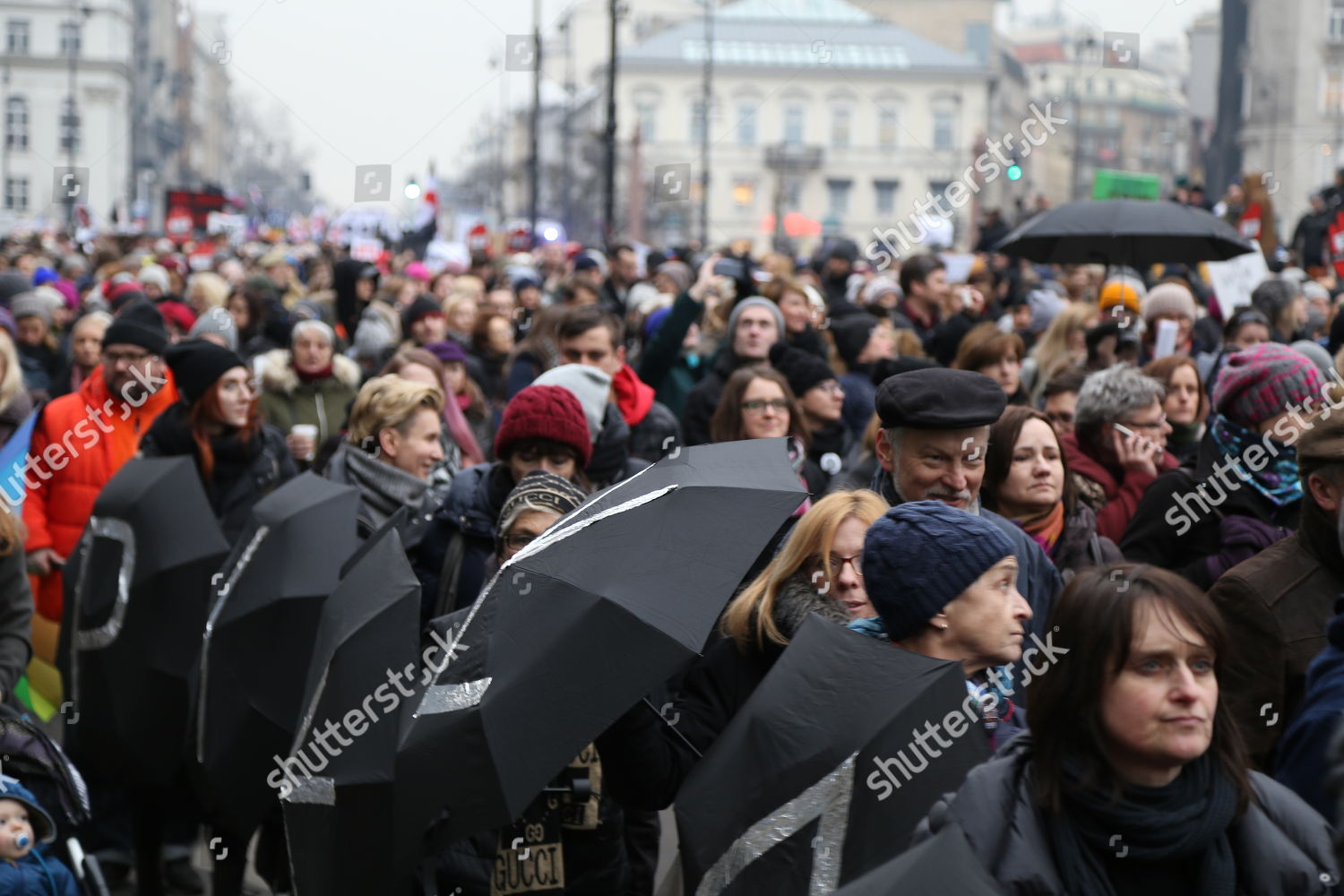 Women Seen Umbrellas Symbol Protest Thousands Editorial Stock Photo ...
