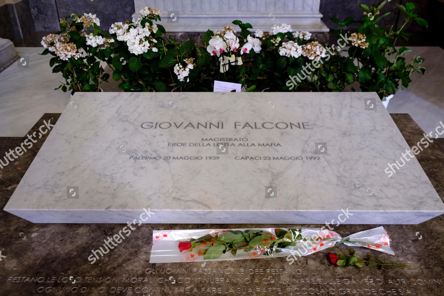 Tomb Memorial Plaque Giovanni Falcone Lawyer Editorial Stock Photo ...