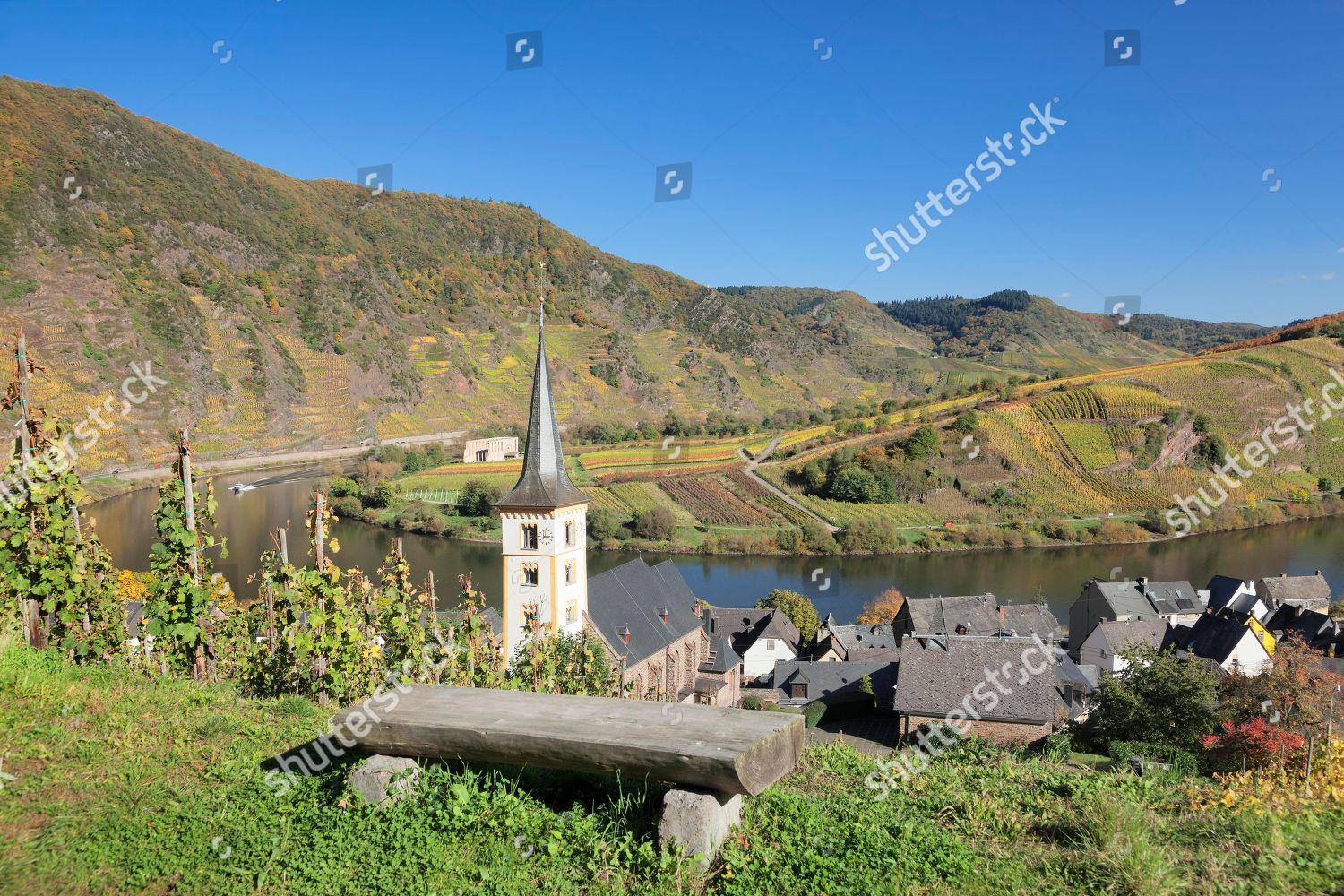 Vineyard Moselleschleife Near Bremm Bremmer Calmont Editorial Stock ...