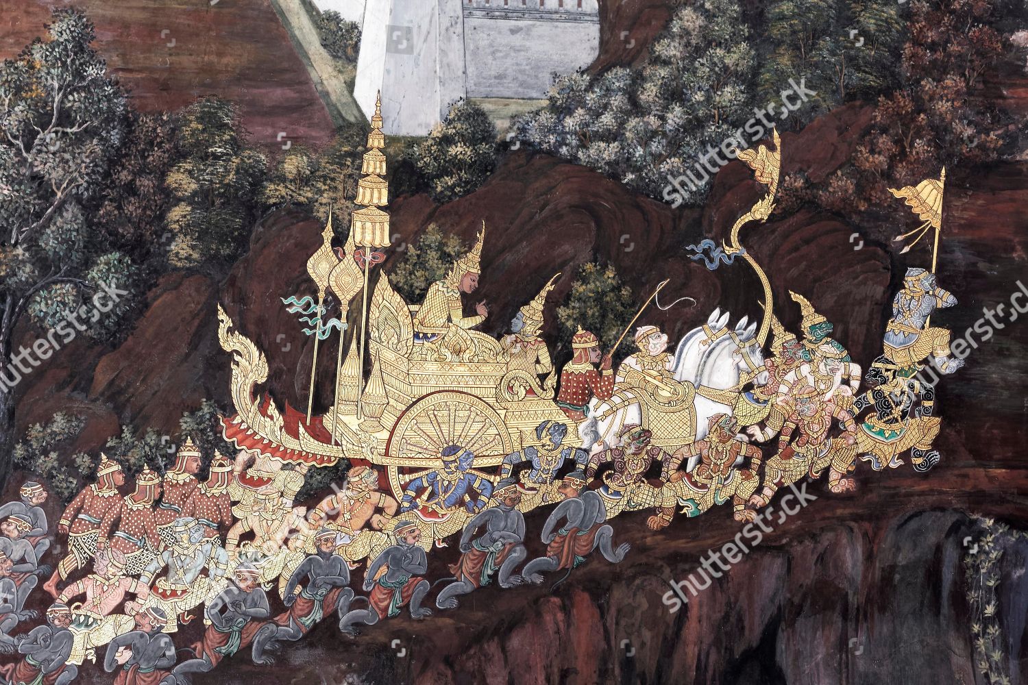 King Rama On His Chariot Accompanied Editorial Stock Photo - Stock ...