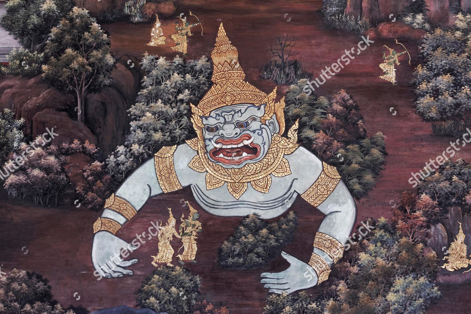 Demon King Thotsakan Figure Thai National Editorial Stock Photo - Stock ...