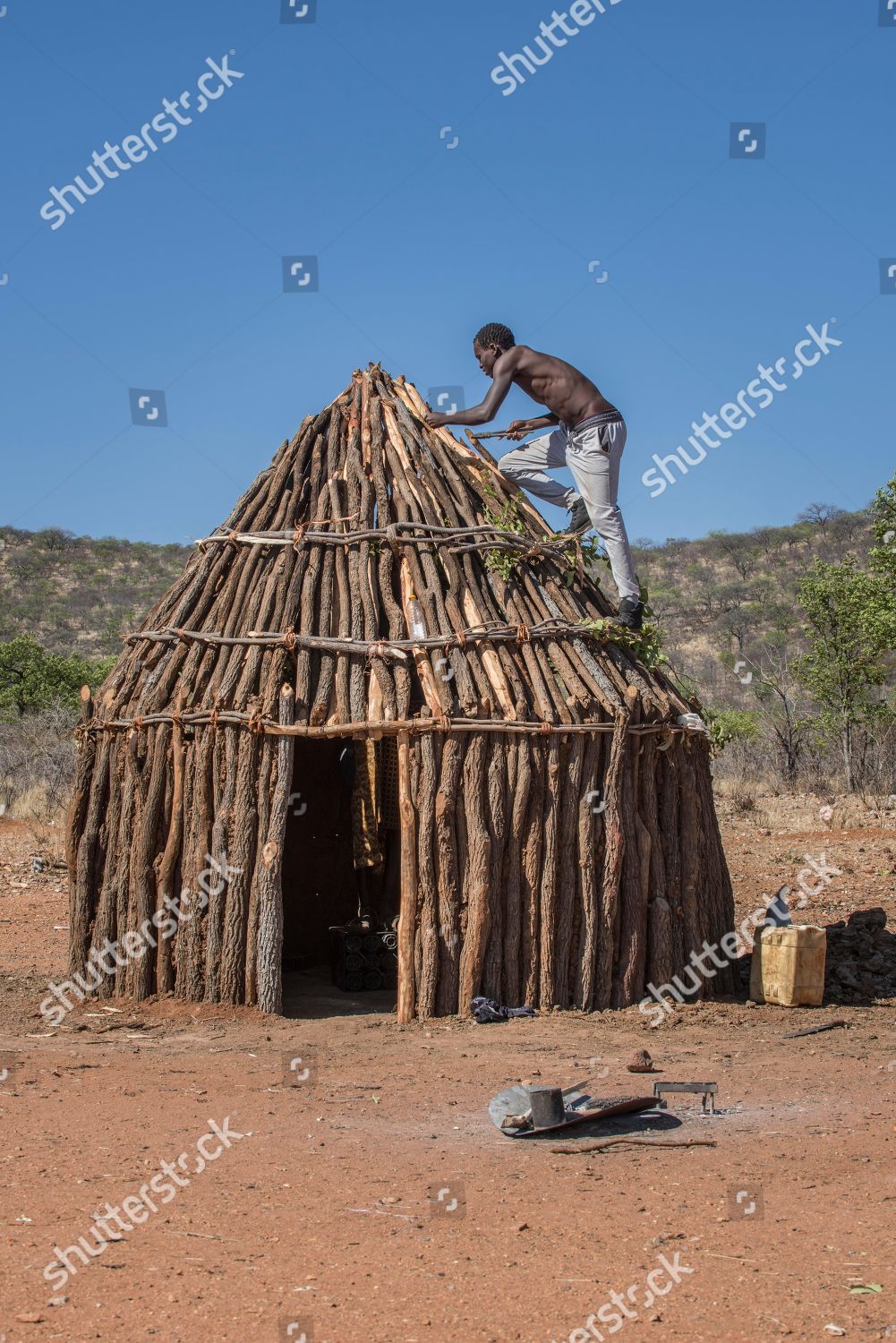 Man People Ovahimba Himba Builds On Editorial Stock Photo - Stock Image ...