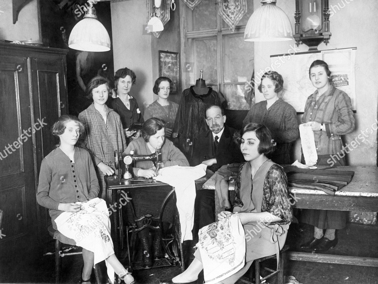 Apprenticeship Tailor Seamstresses 1920s Germany Editorial Stock Photo ...