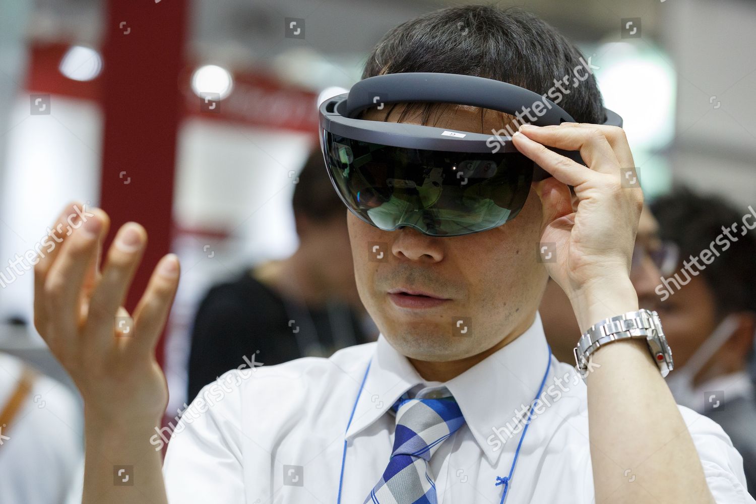 Man Experiments Augmented Reality Ar Using Editorial Stock Photo ...